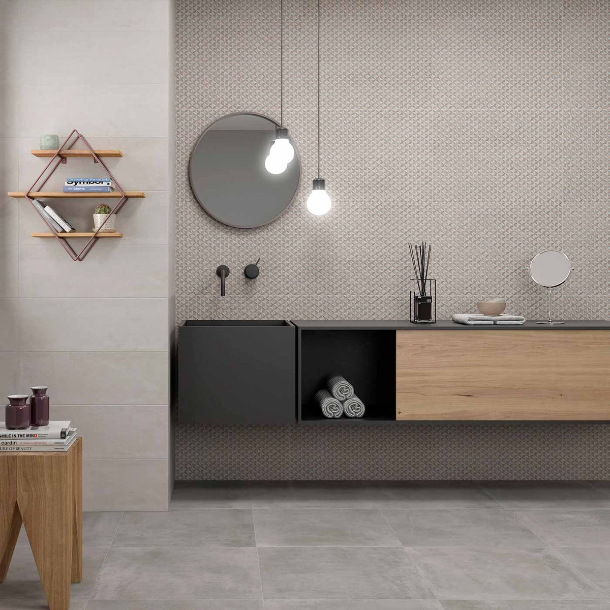 Pattern White wall tile | 25x70cm Ceramic — Tile.co.uk