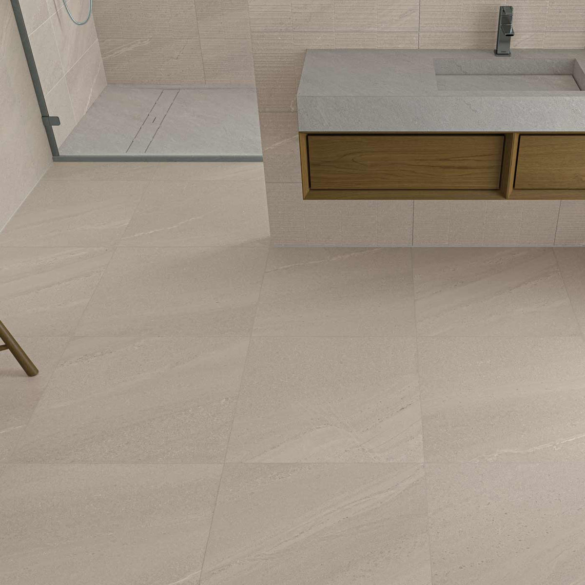 Devaney Sand tile | 60x60cm porcelain floor — Tile.co.uk