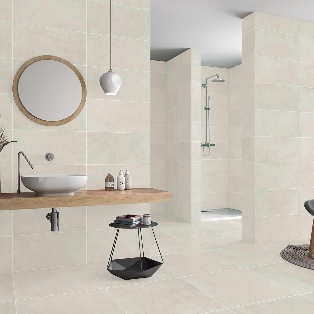 Rimini Beige Porcelain tile | 30x60cm Stile — Tile.co.uk