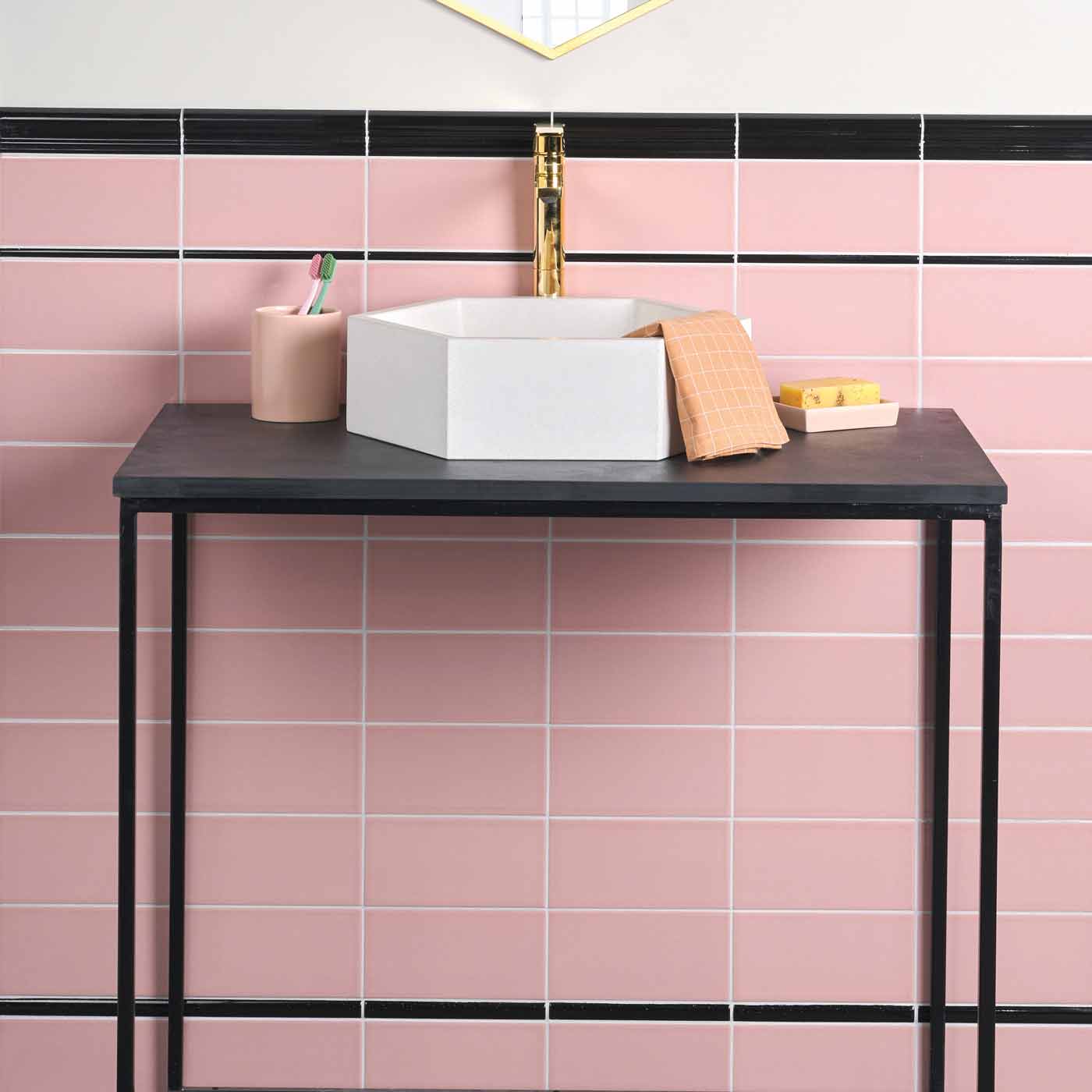 Architectural Black Dado Tile 5x20cm Ca Pietra — Tile.co.uk