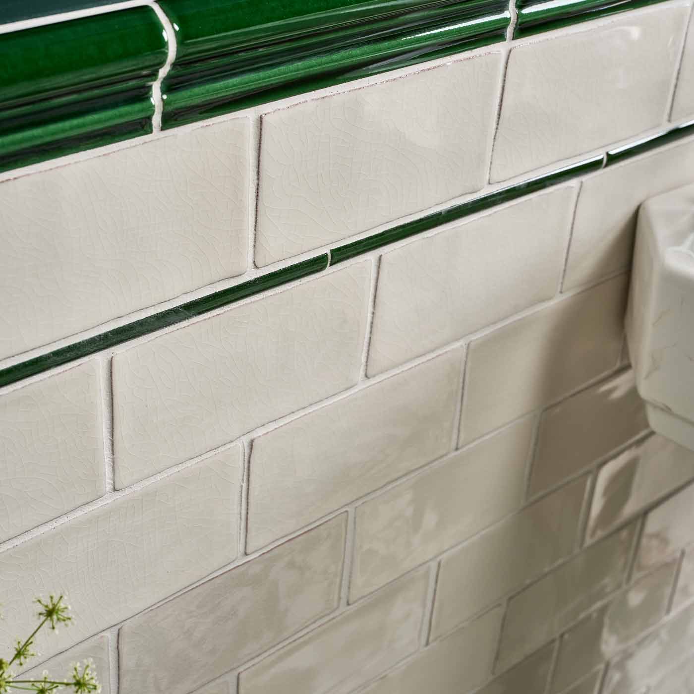 Architectural Olive Green Dado Tile 5x20cm Ca Pietra — Tile.co.uk