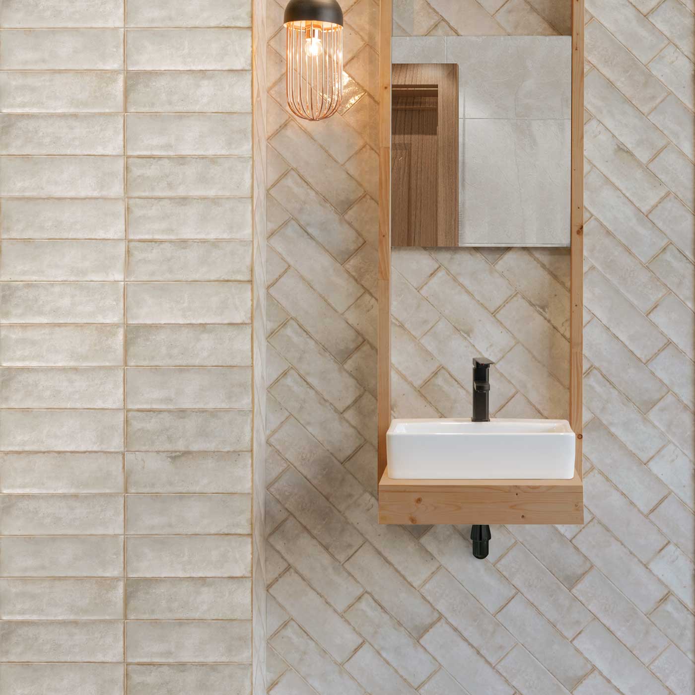 Luna White brick tile | 10x30cm ceramic wall tile — Tile.co.uk