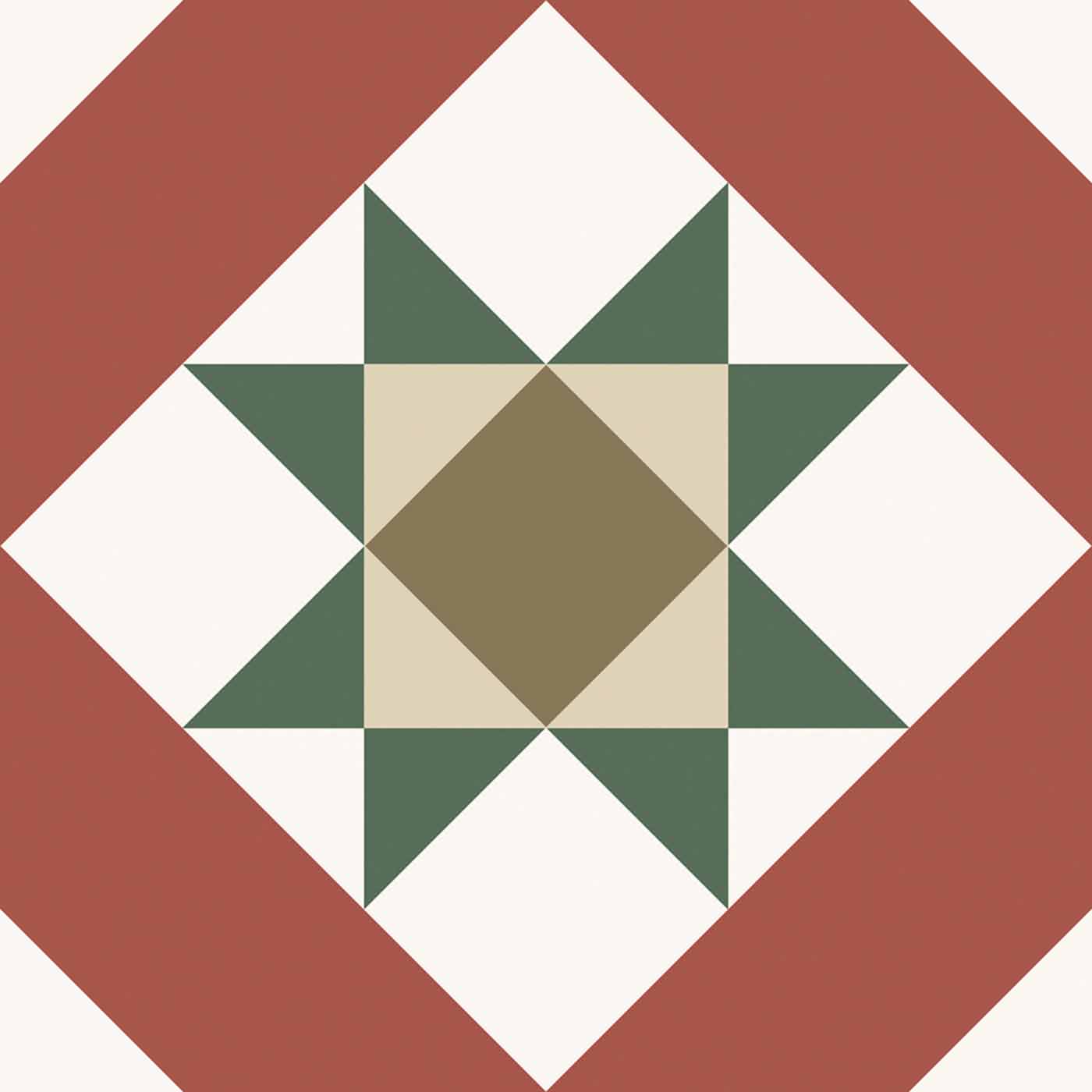 Brompton Clarence Pattern tile | 20x20cm Victorian Tile — Tile.co.uk