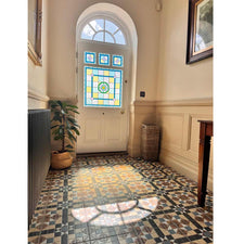 Dorset Marron Pattern floor tile | 31.6x31.6cm Ceramic — Tile.co.uk