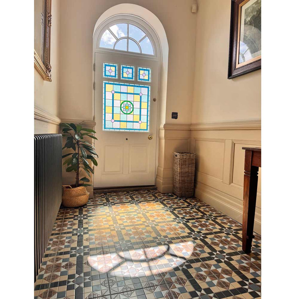 Dorset Marron Patterned Ceramic Floor Tiles | Tile.co.uk