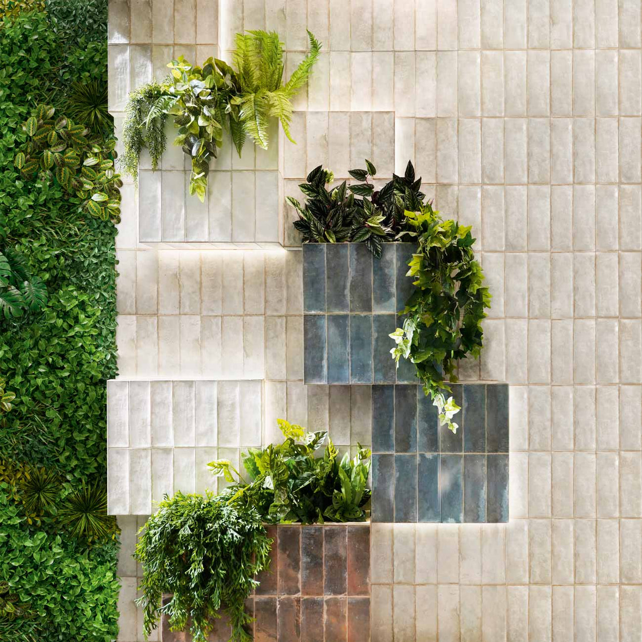 Luna Blue brick tile | 10x30cm ceramic wall tile — Tile.co.uk