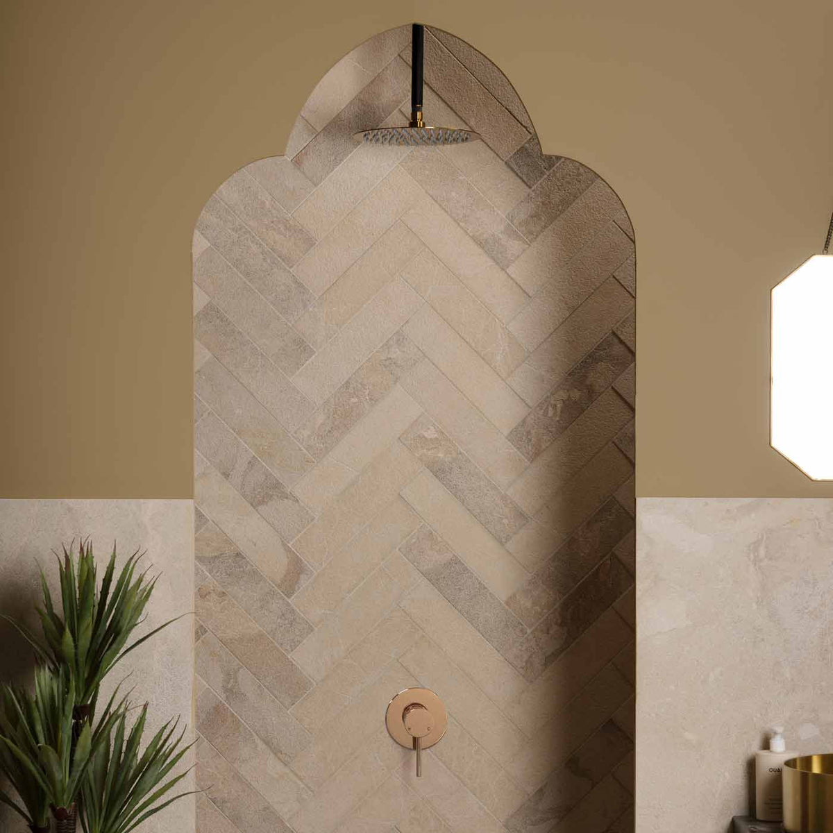 Enki Parquet Limestone Velvet Stone Tile | 7.5x30cm — Tile.co.uk
