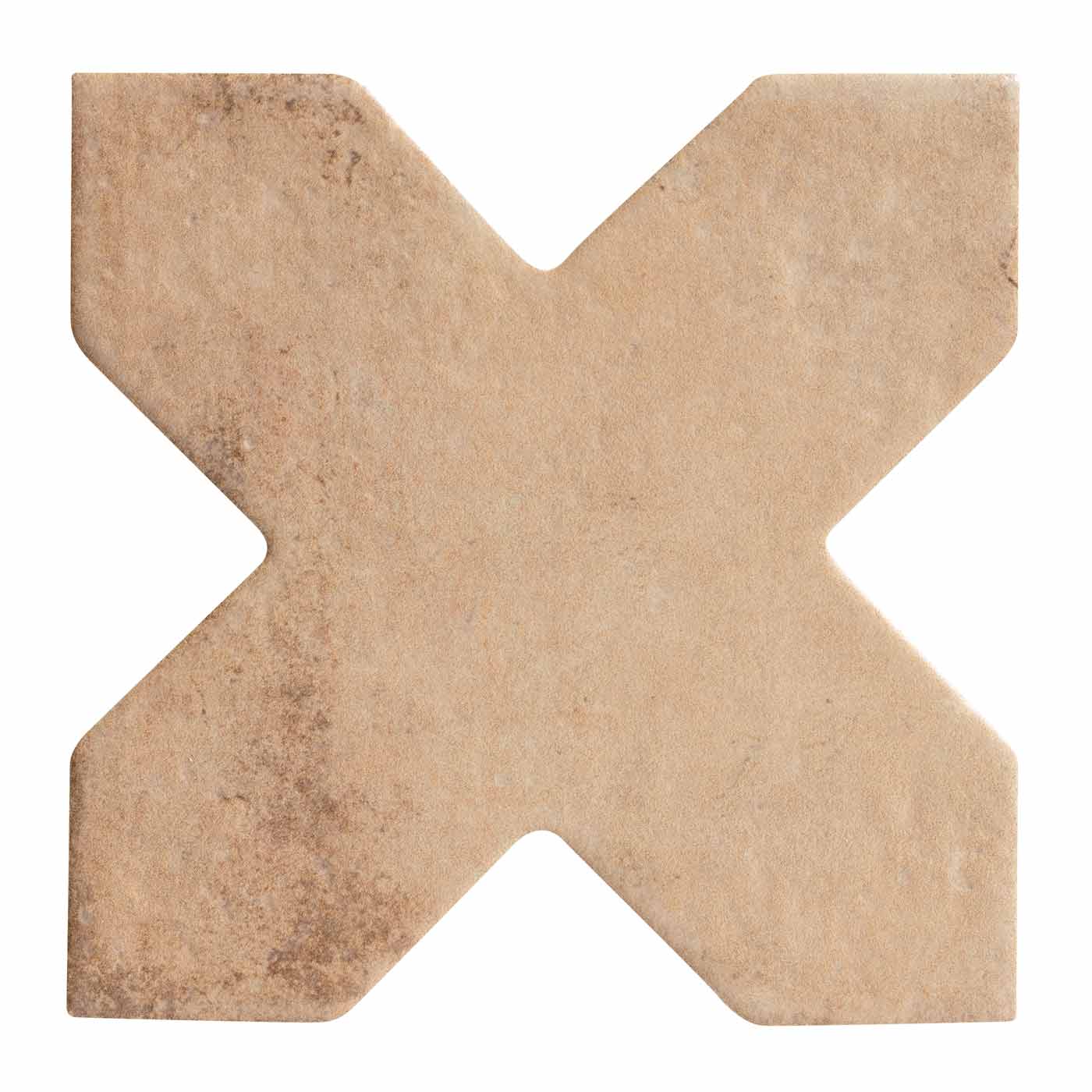 Fez Cotto Cross Porcelain Floor and Wall Tile | 15x15cm | Tile.co.uk