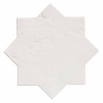 Fez White Star Porcelain Floor and Wall Tile | 15x15cm | Tile.co.uk