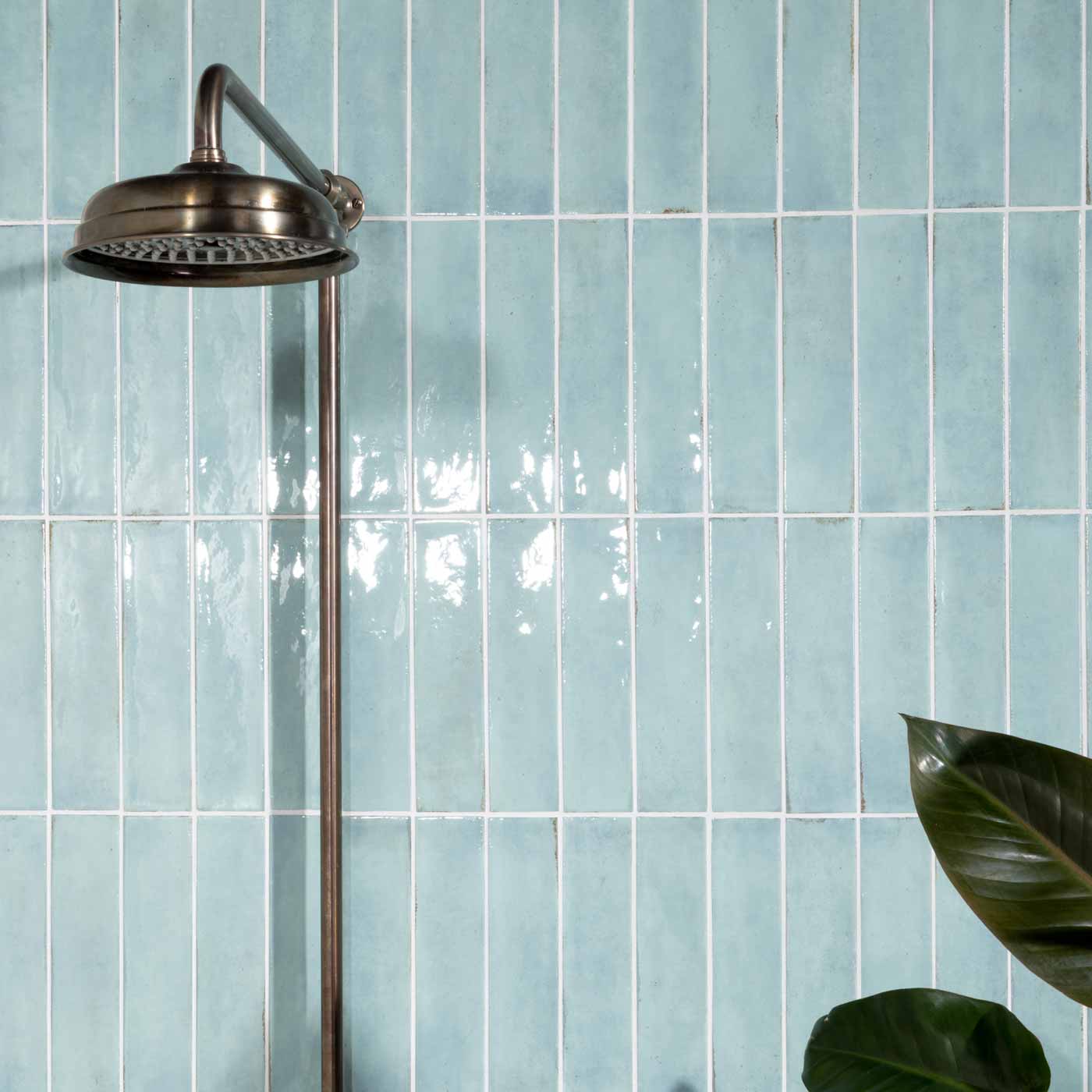 Foundry Aquamarine Tile | 6x24.5cm Porcelain — Tile.co.uk