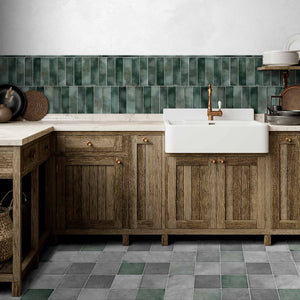 Zellige Emerald Brick Tiles | 7.5x30cm Ceramic Wall Tiles — Tile.co.uk