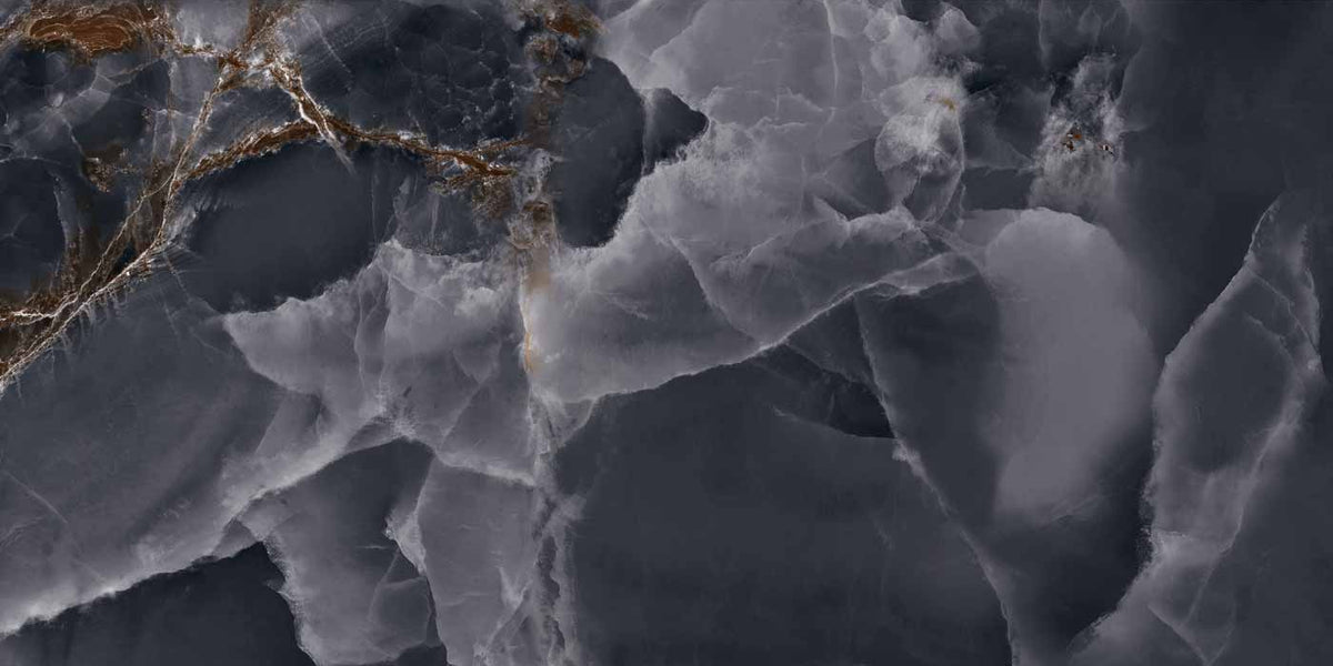 Crystal Midnight Black Marble tile porcelain 60x120cm — Tile.co.uk