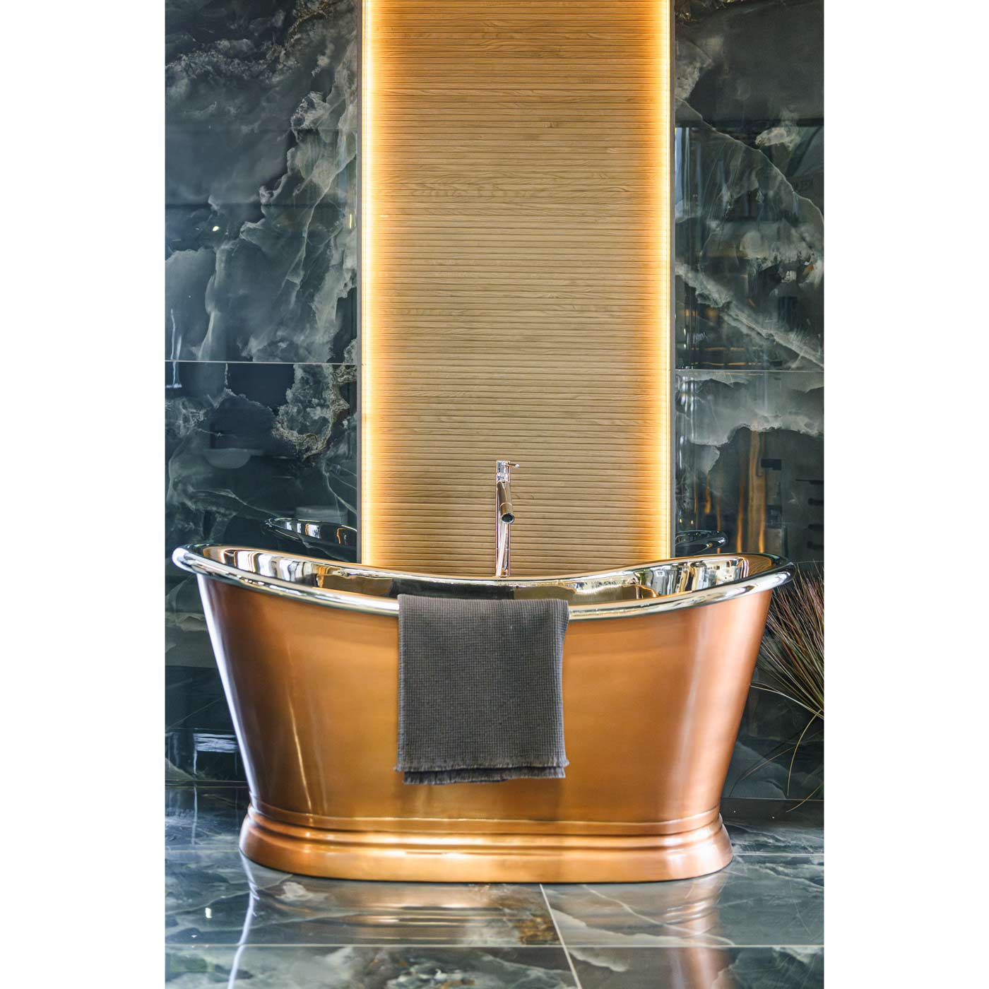 Japandi Wood Slat | 40x120cm large Ceramic wall tile — Tile.co.uk