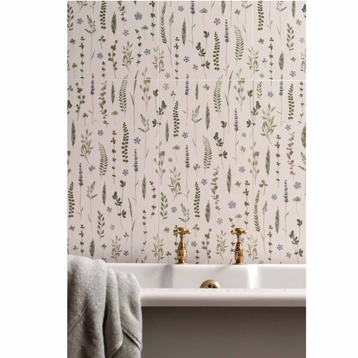 Wildflower Violet Matt wall tile | 30x60cm — Tile.co.uk