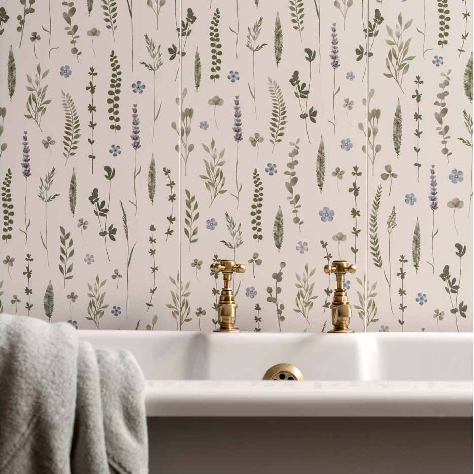 Wildflower Violet Matt wall tile | 30x60cm — Tile.co.uk