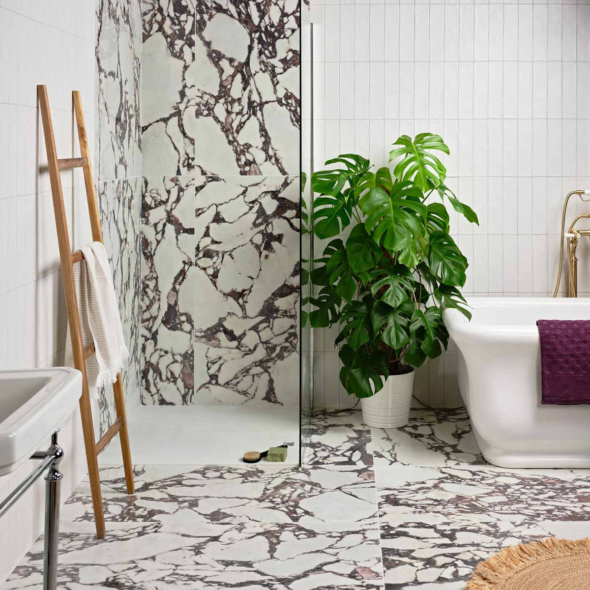 Savoy Polished Porcelain tile | 60x120cm Marble Effect Tile — Tile.co.uk