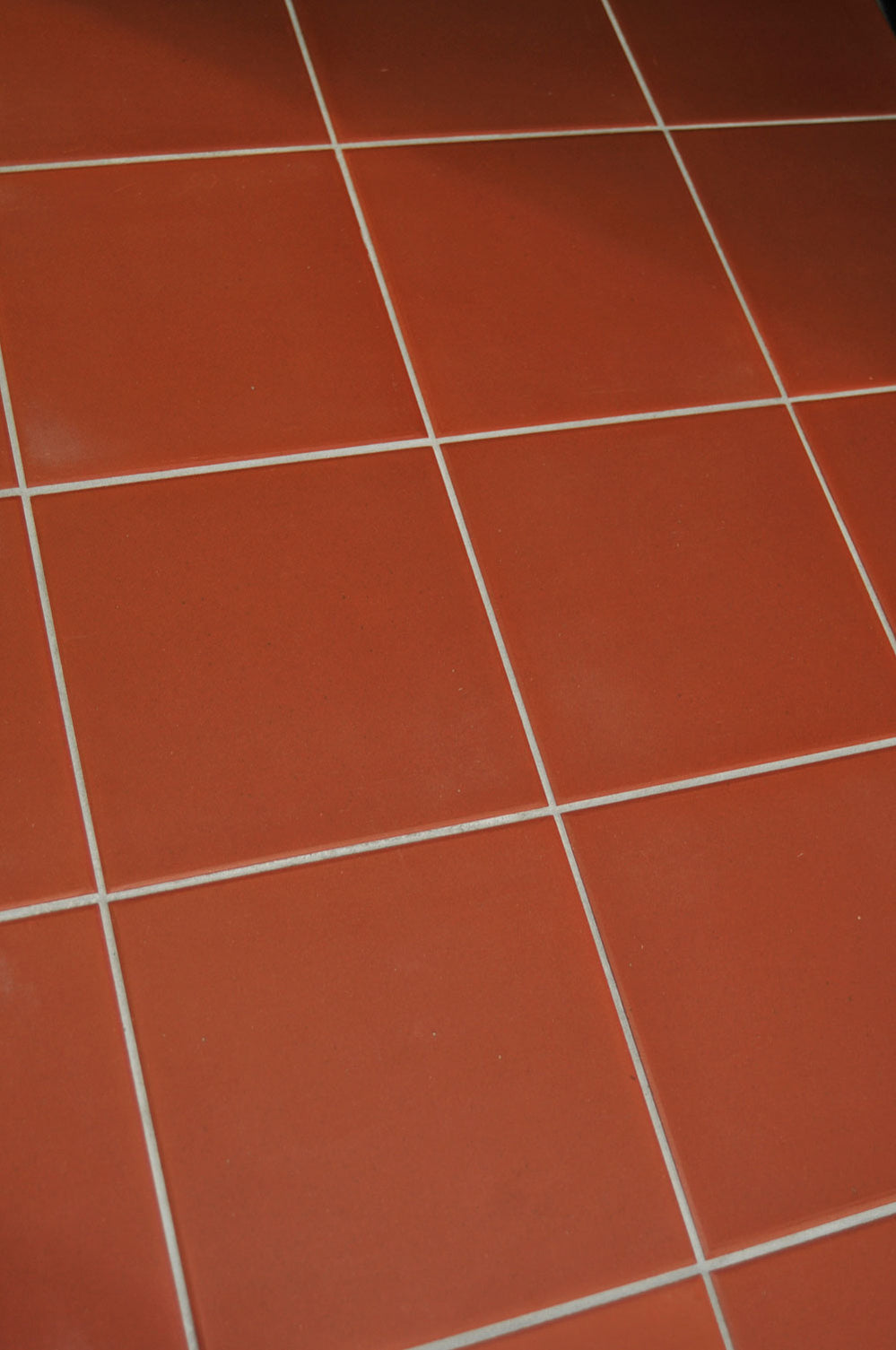 Flat Red Vitrified tile 14.8x14.8cm | Dorset Woolliscroft — Tile.co.uk
