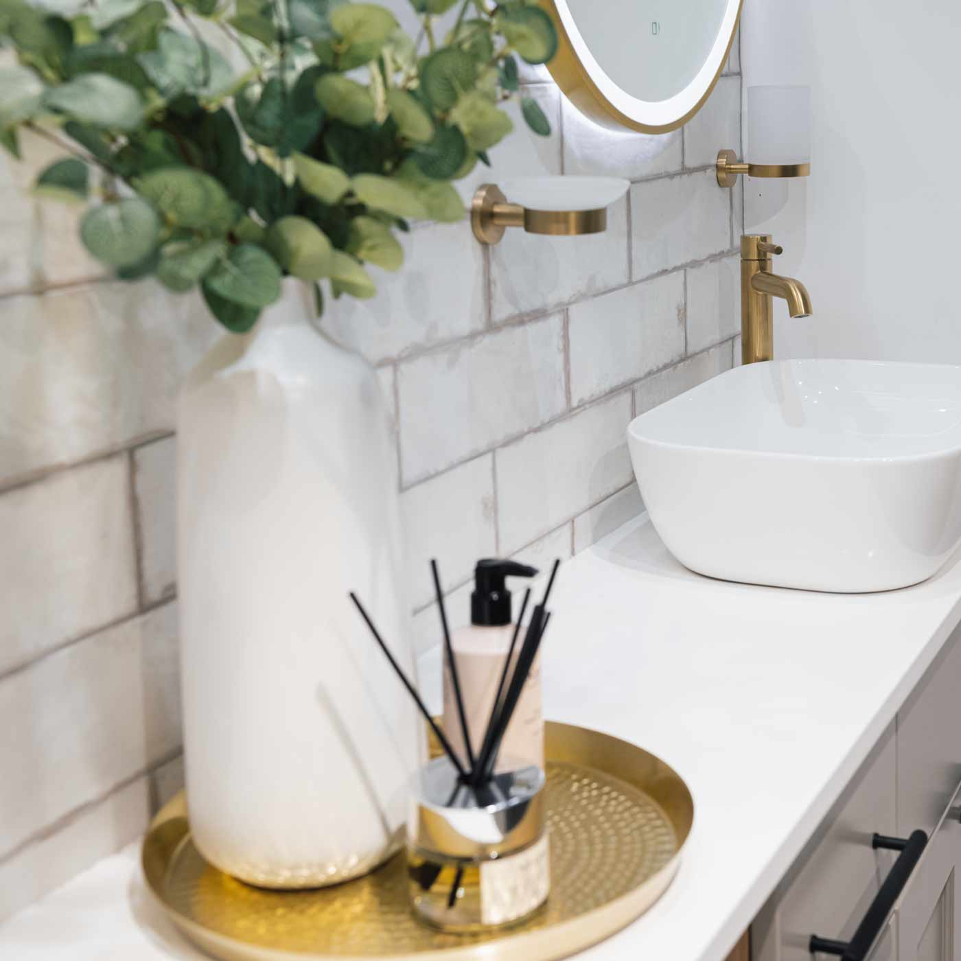 Vita White Brick Tile by Fabresa | 10x20cm — Tile.co.uk