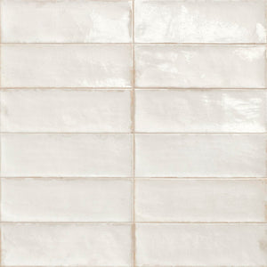Luna White brick tile | 10x30cm ceramic wall tile — Tile.co.uk