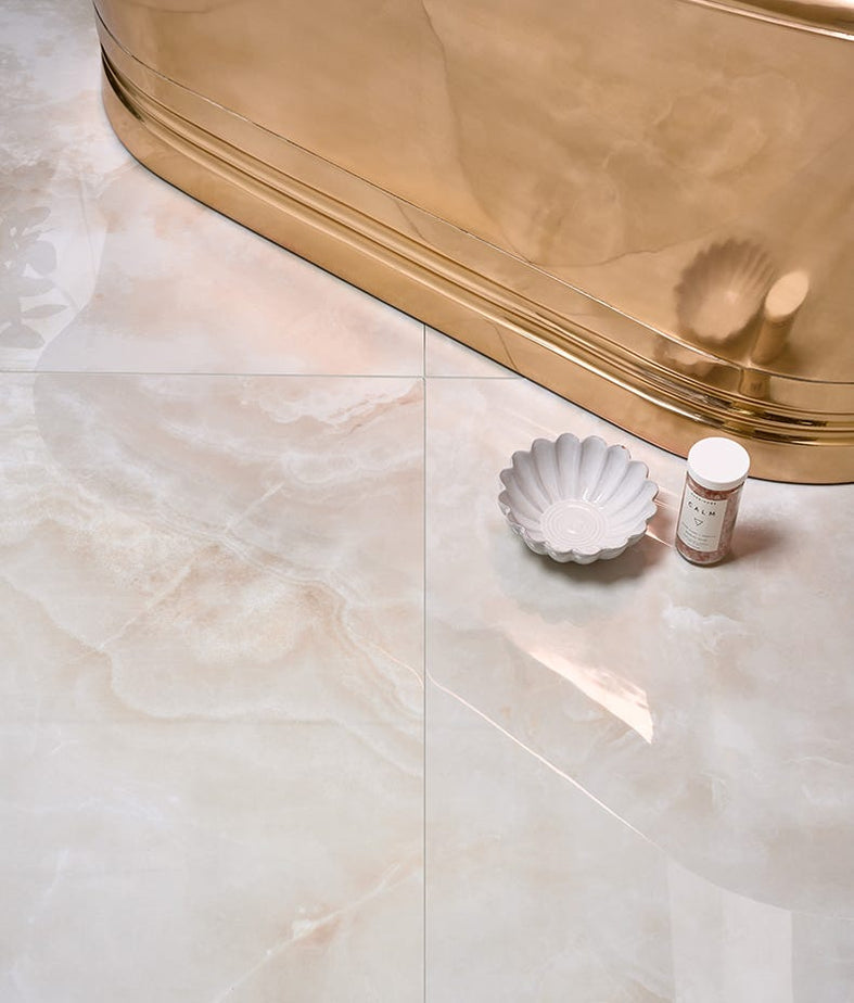California Beige tile | 60x120cm Onyx Effect Tile — Tile.co.uk