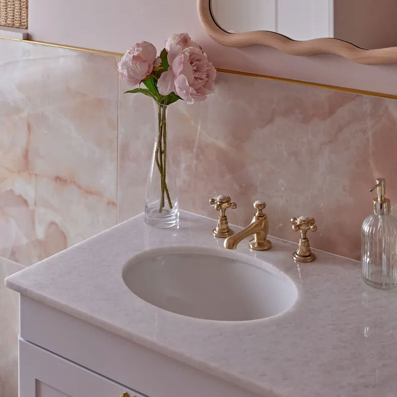 California Rose tile | 60x120cm Onyx Effect Tile — Tile.co.uk