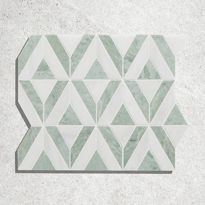 East Java Hummingbird Temple Honed Marble Mosaic | 30.3x35cm — Tile.co.uk