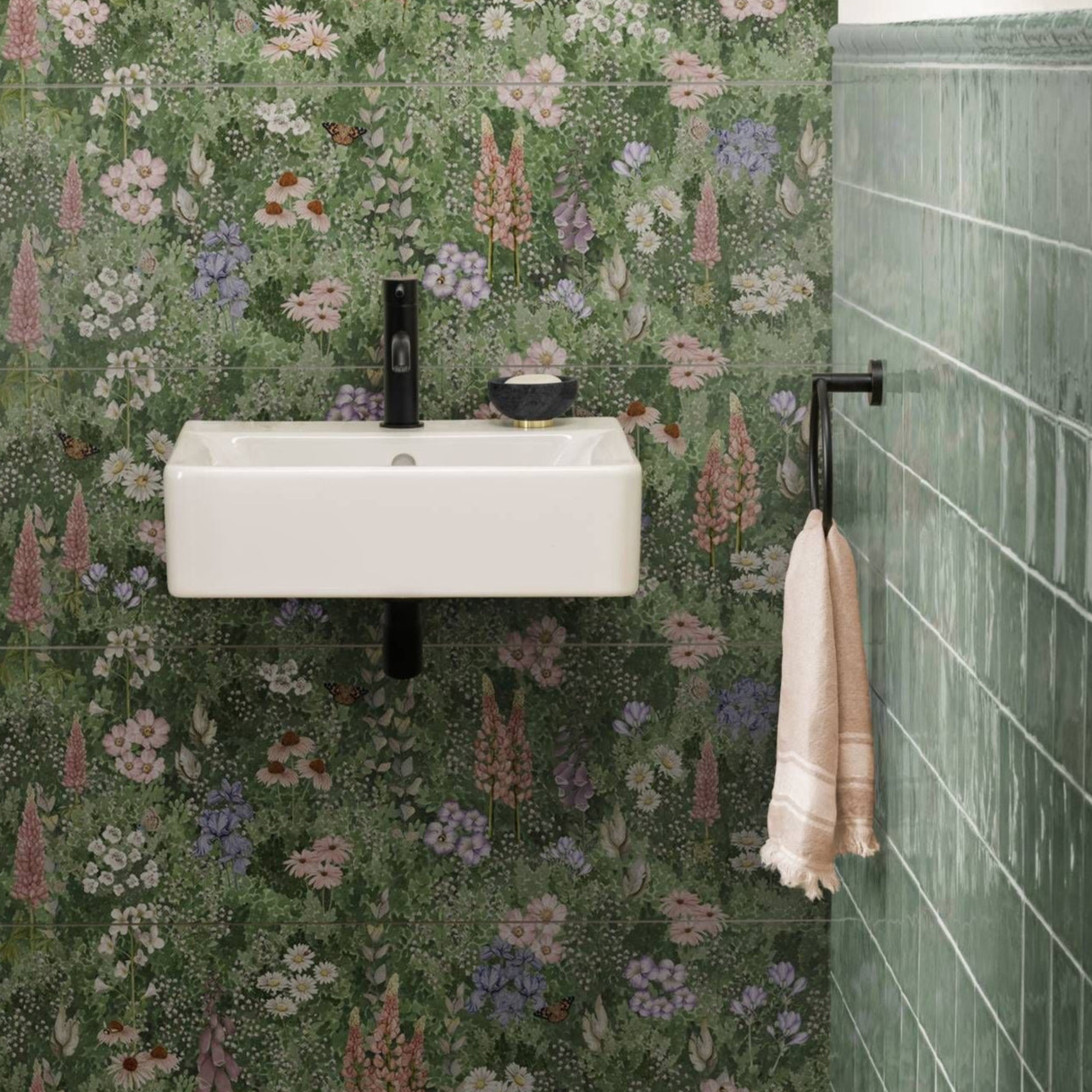 English Garden Floral Patterned Tile — Tile.co.uk