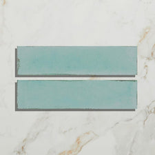 Foundry Aquamarine Tile | 6x24.5cm Porcelain — Tile.co.uk