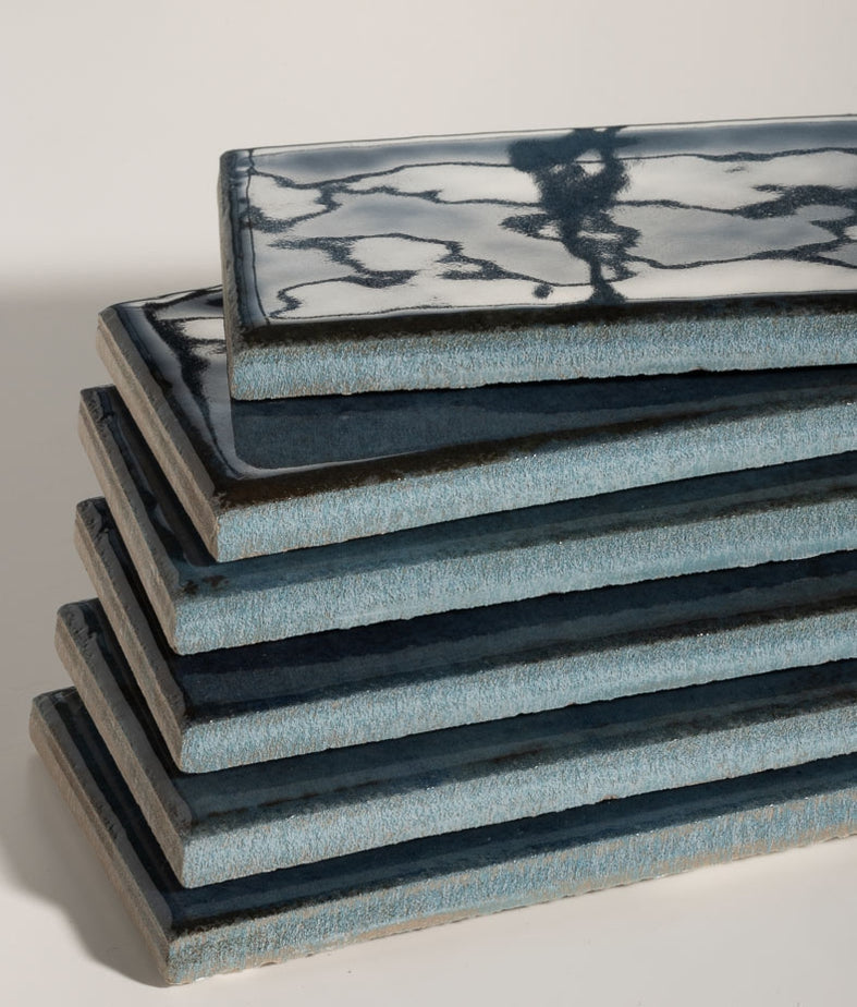 Foundry Blue Tile | 6x25cm Porcelain | Tile.co.uk