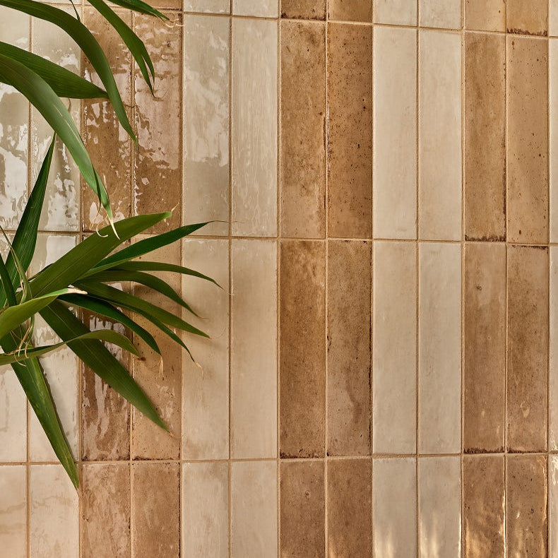 Foundry Novo Porcelain Beige Tile - 5.7 x 23.7cm | Tile.co.uk