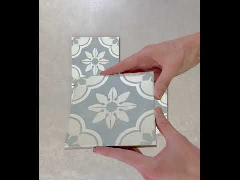 Bloom Mont pattern tile set | 15x15cm porcelain floor tiles — Tile.co.uk