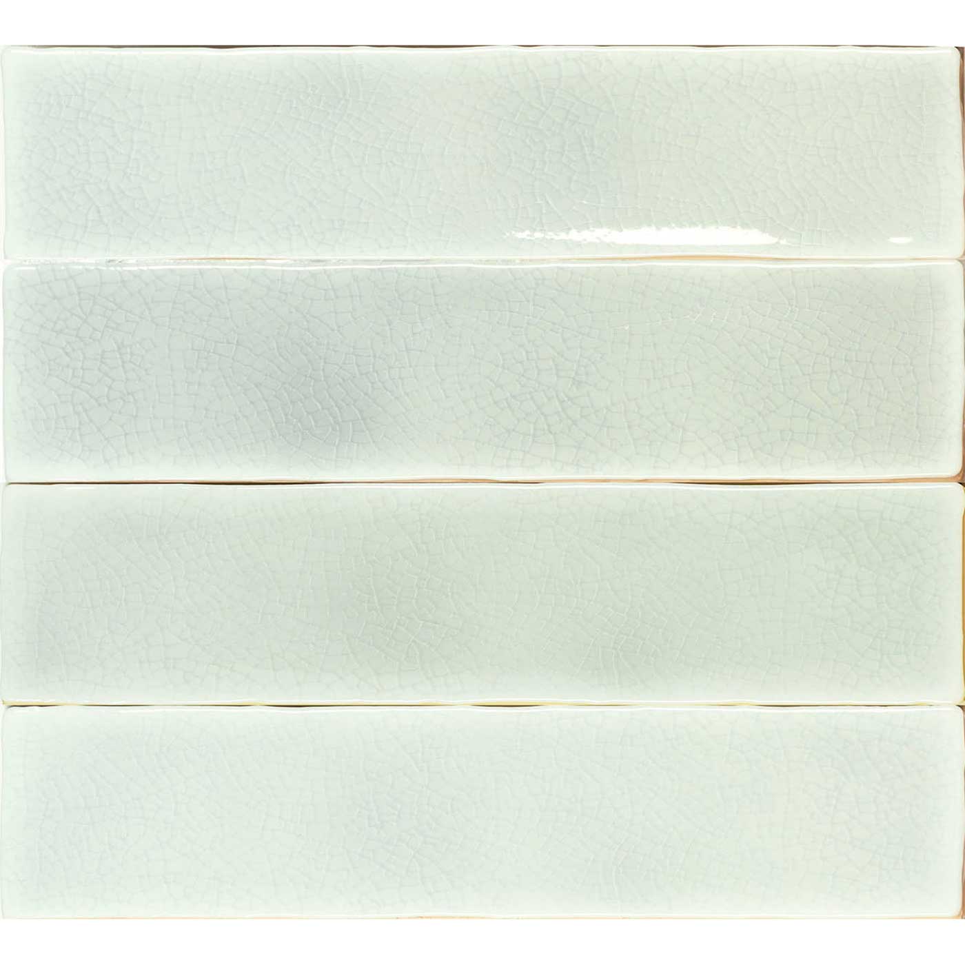 Crackle Brick Mint Ceramic Wall Tile | 7.5x30cm | Tile.co.uk