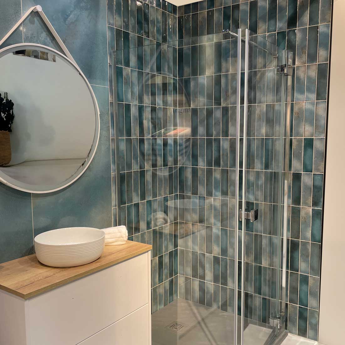 Zellige Blue Brick Tiles | 7.5x30cm Ceramic Wall Tiles — Tile.co.uk