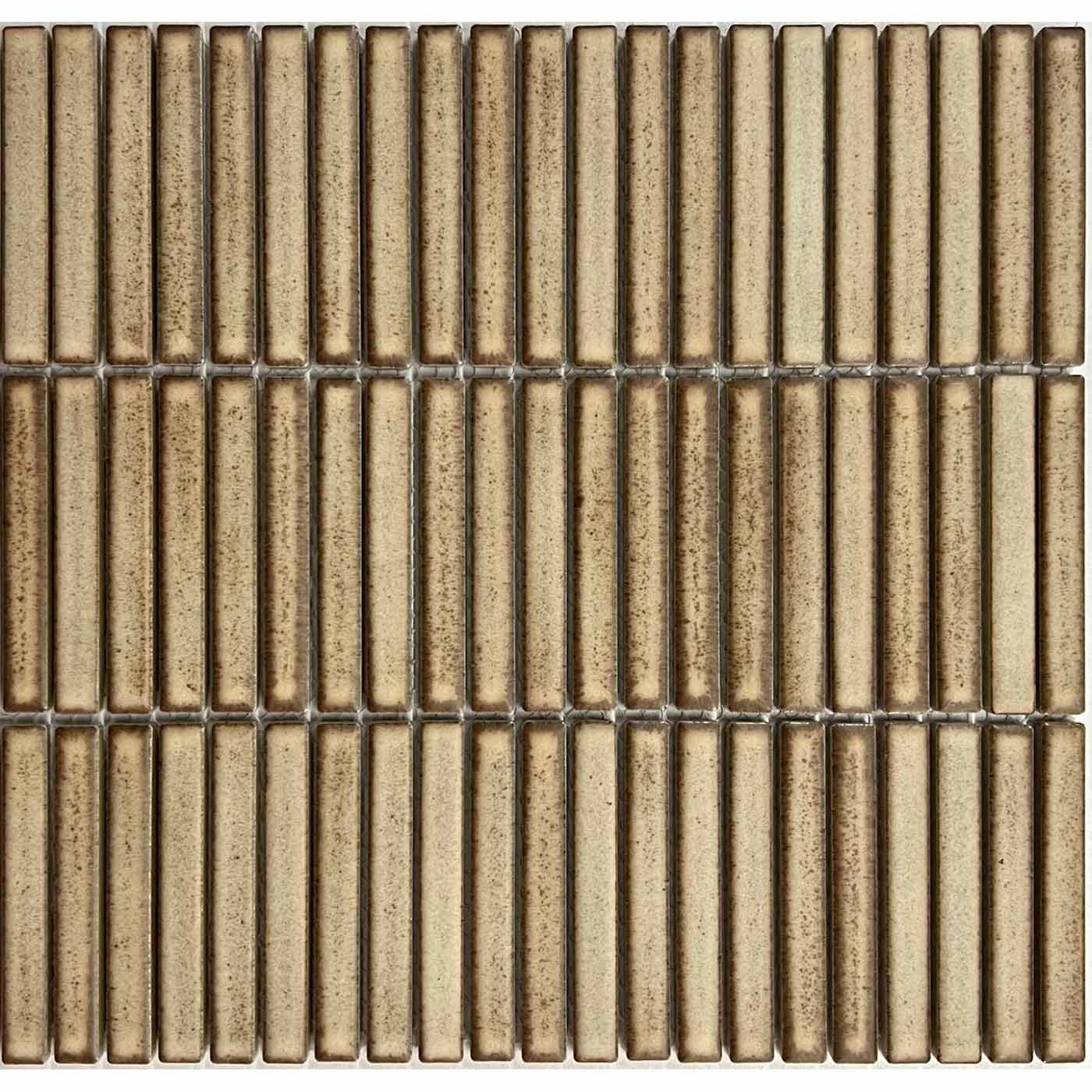 Bamboo Lustre Cappucino Mosaic Tile | 28.2x29.4cm | Tile — Tile.co.uk