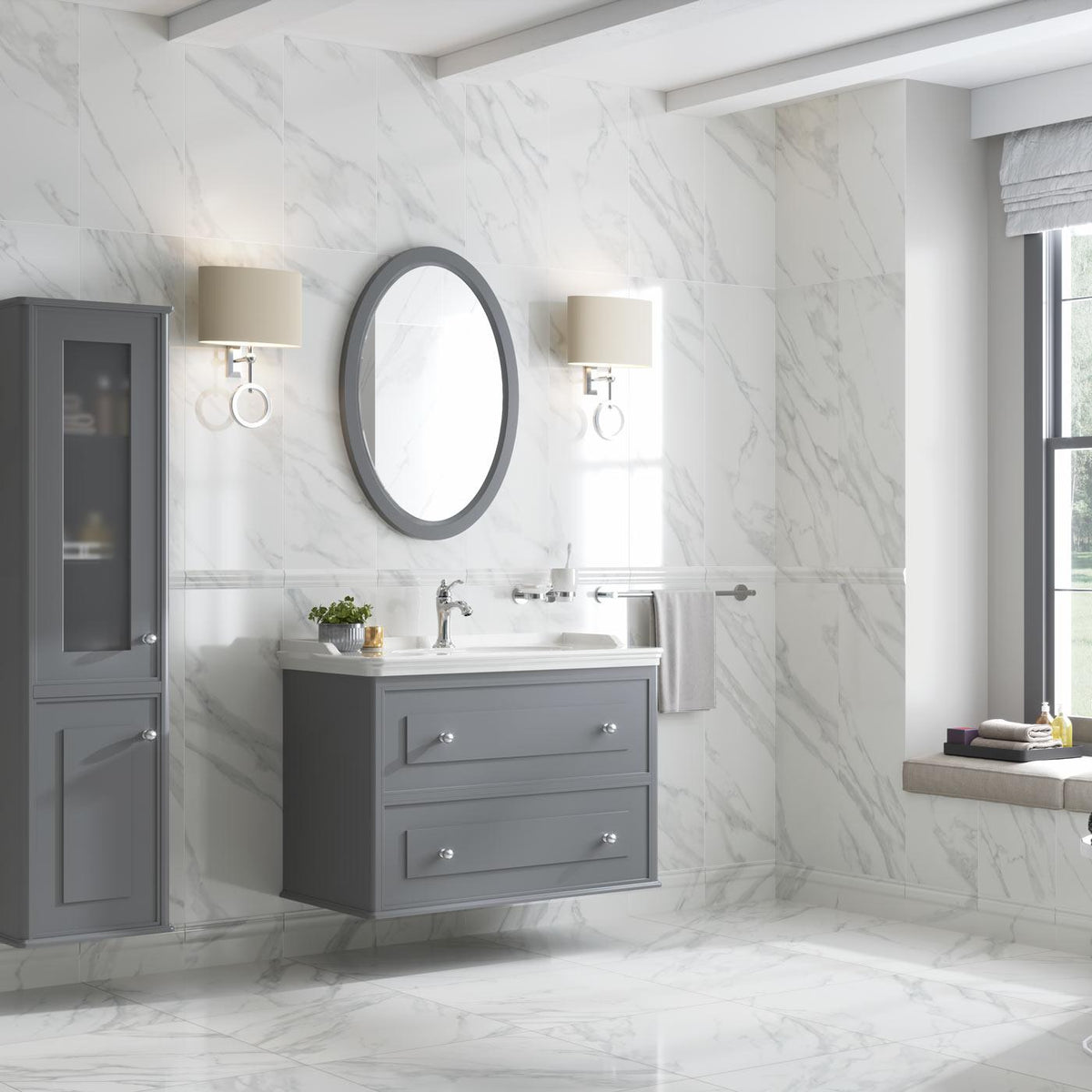 Eternal marble wall tile FON-8025 | 30x60cm Ceramic — Tile.co.uk