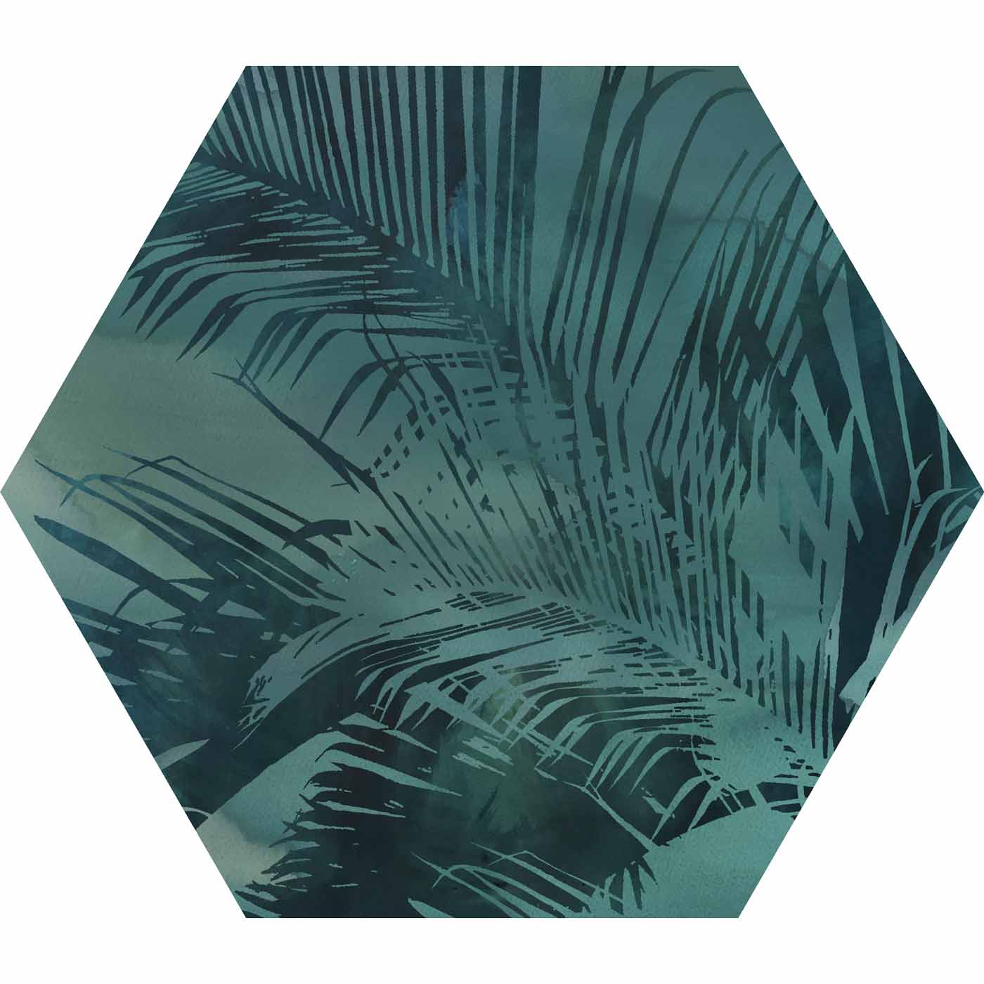 Jungle Hexagon tile | 24.5x21.5cm Floral Effect Tile — Tile.co.uk