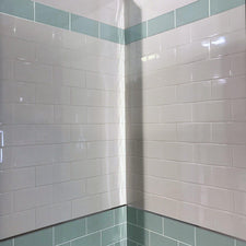 Devon Fern brick wall tile | 10x20cm Green ceramic tile — Tile.co.uk