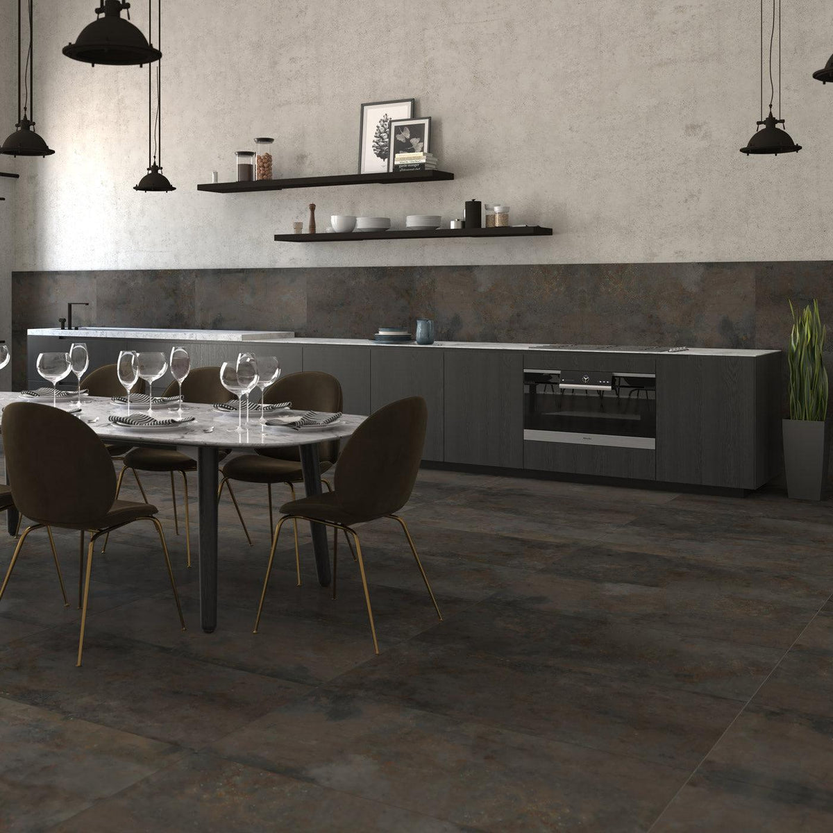 Diurne Oxide Large porcelain tile | 60x120cm Dune — Tile.co.uk