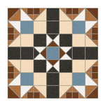Dorset Marron Pattern floor tile | 31.6x31.6cm Ceramic — Tile.co.uk
