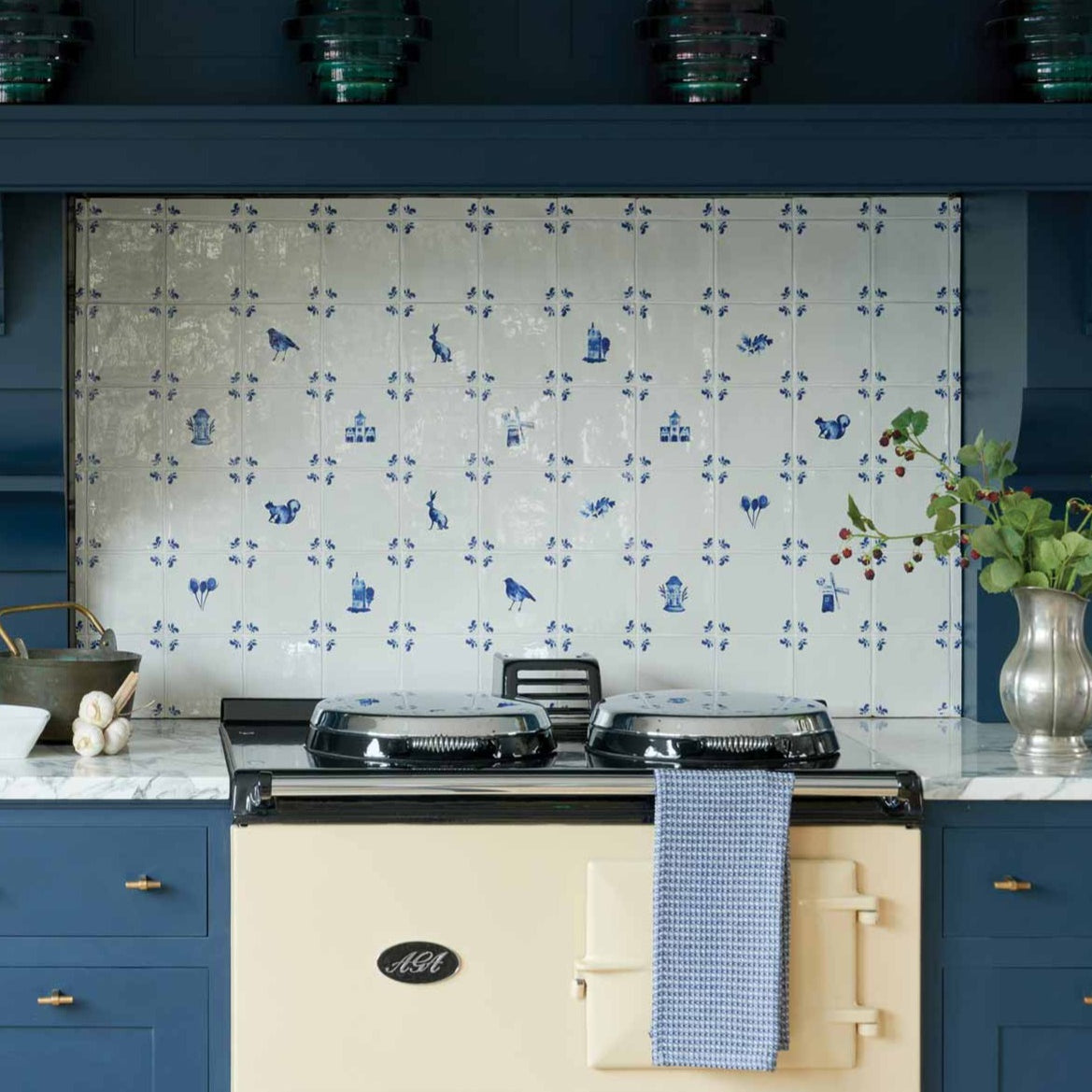 Dyrham Dairy 9 Set Decor Tile | 13x13cm Ceramic — Tile.co.uk