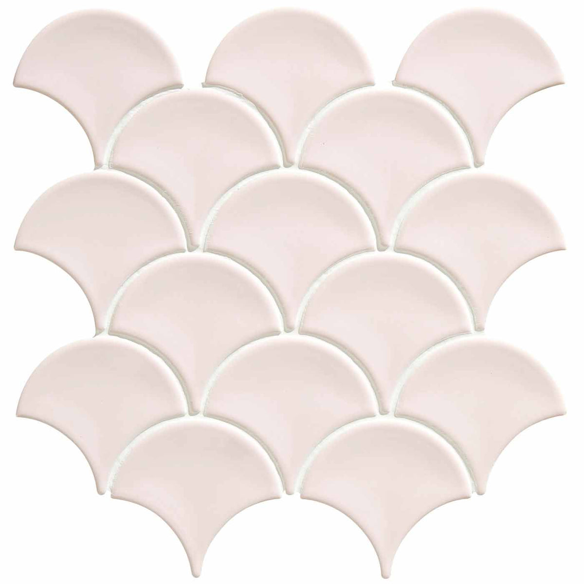 Gelato Scallop Cotton Candy Mosaic | 25.9x27.3cm | — Tile.co.uk
