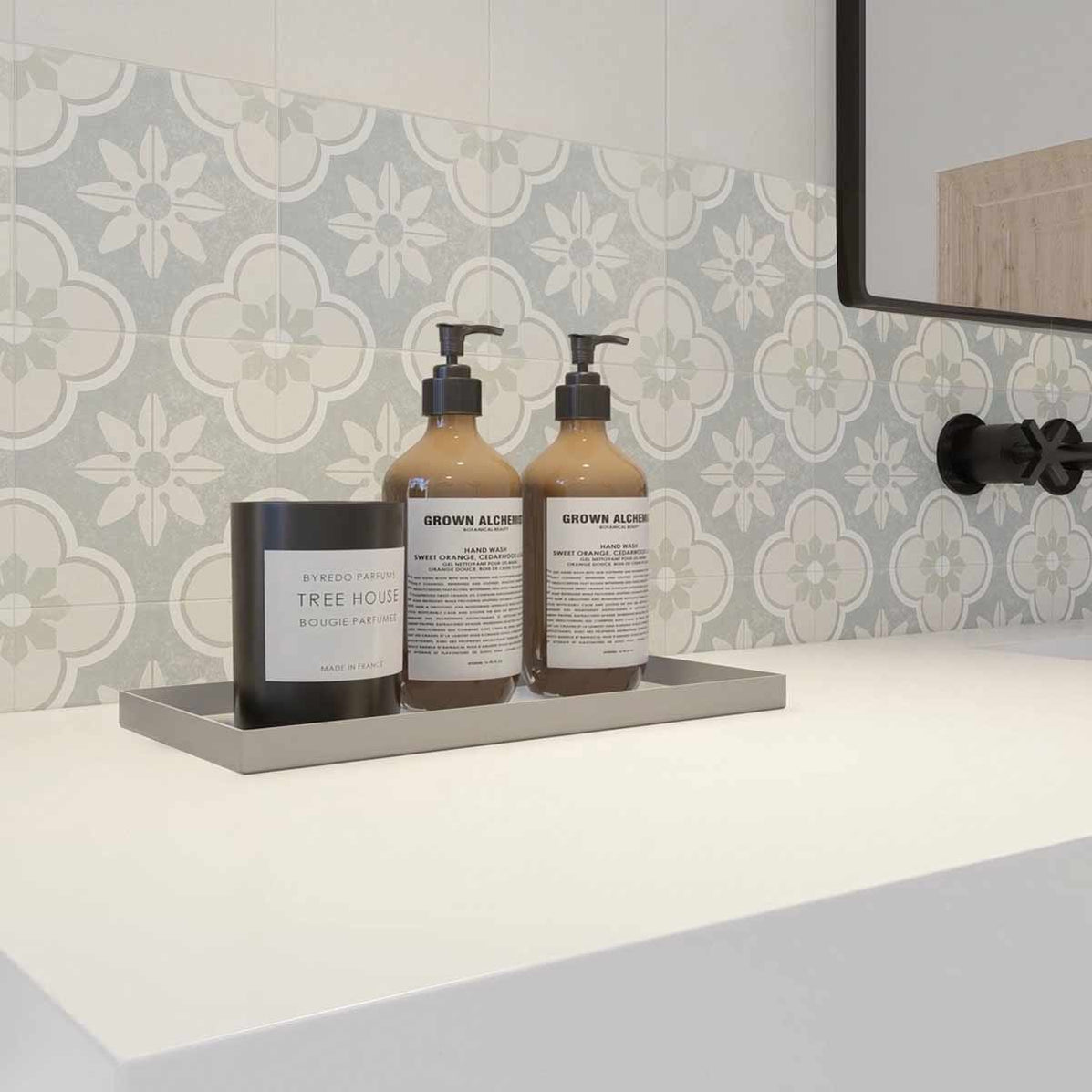 Bloom Mont patterned Tile Set | 15x15cm | Tile.co.uk