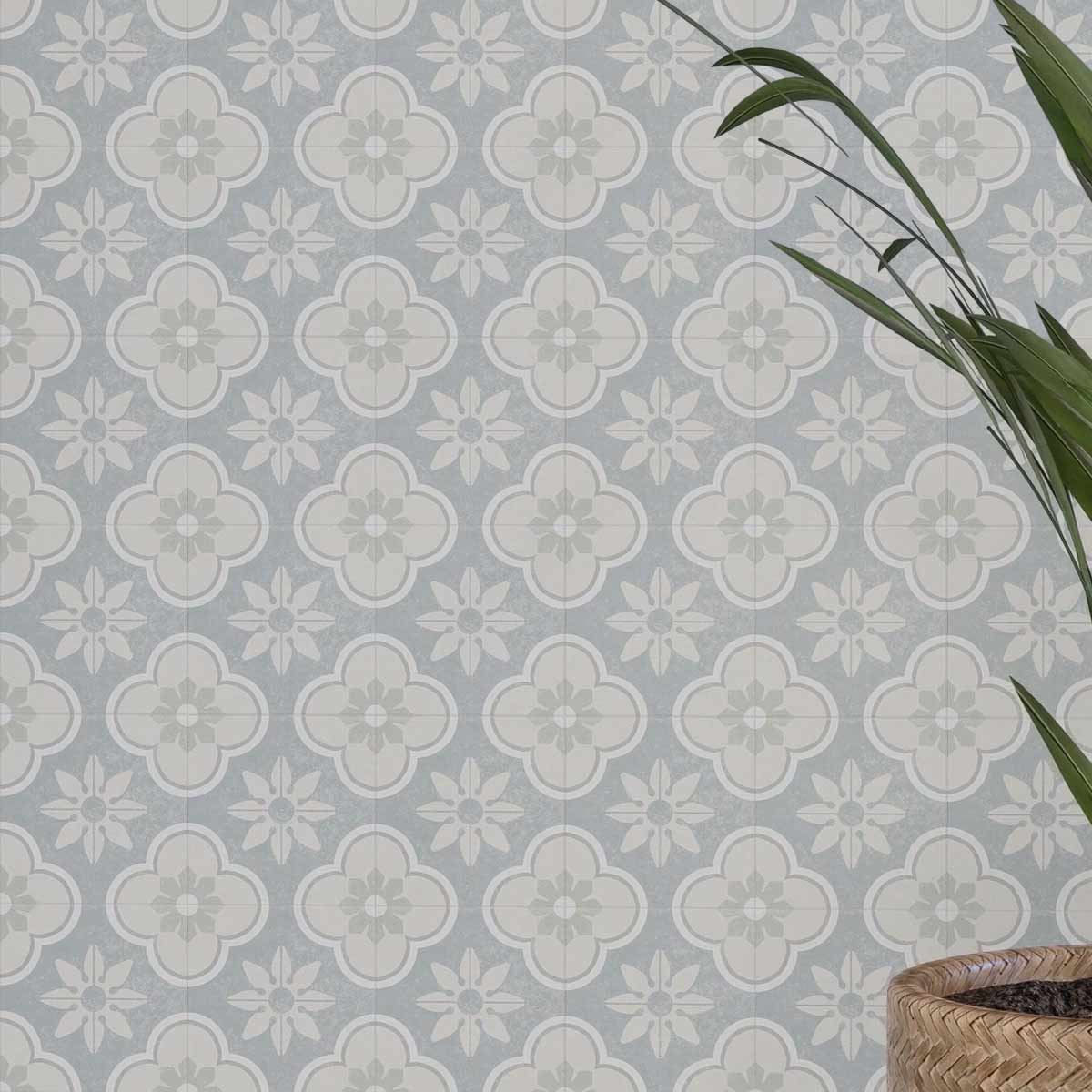 Bloom Mont patterned Tile Set | 15x15cm | Tile.co.uk