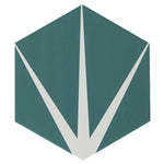 Lily Pad Eucalyptus tile | 20x23cm Pattern Effect Tile — Tile.co.uk