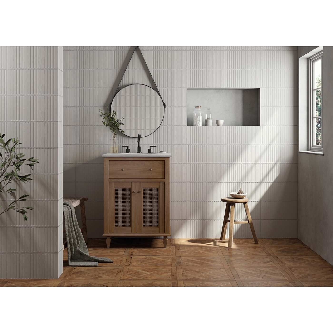 Loft White wall tile | 20x40cm ceramic tile | Peronda — Tile.co.uk