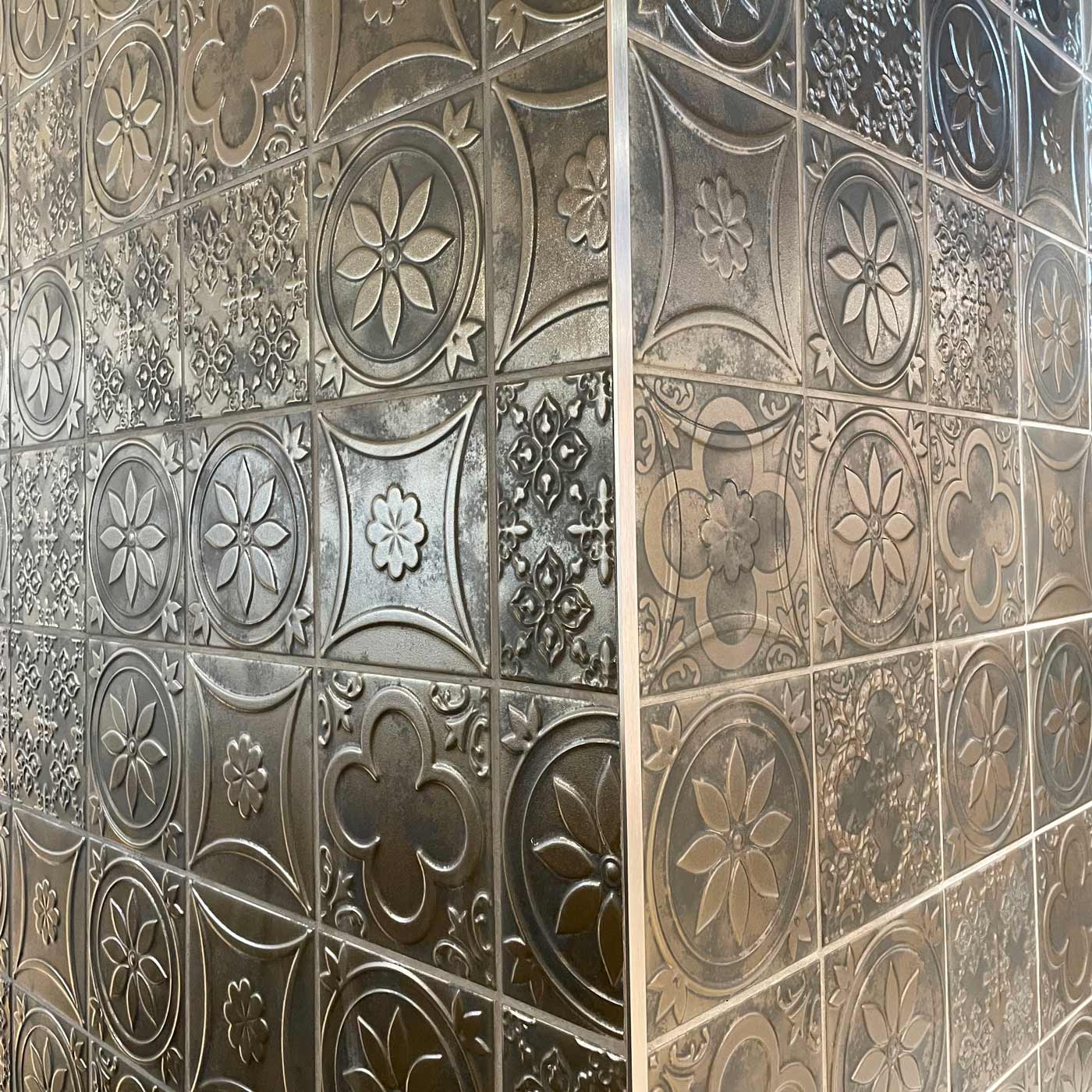 Lucciola Bronze Satin Finish Wall Tile | 15x15cm | Tile — Tile.co.uk