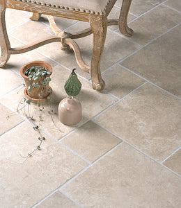 Cotehele Beige tile | Opus Pattern Travertine Effect Tile — Tile.co.uk