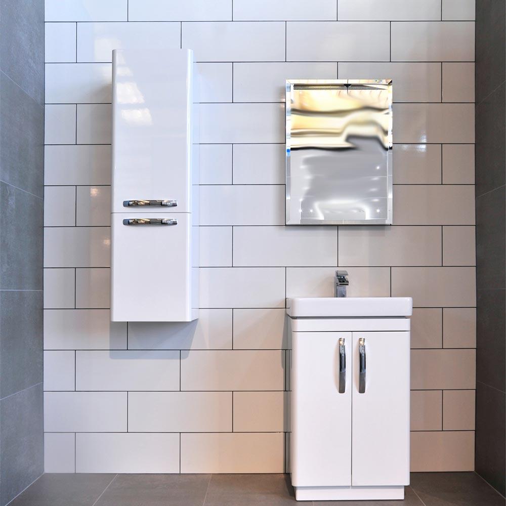 Winter White gloss wall tile | 20x50cm ceramic tile — Tile.co.uk