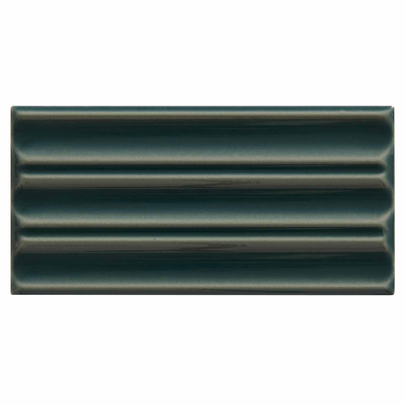 Tunstall Royal Green Fluted Wall Tile | 6.2x12.5cm | Tile — Tile.co.uk