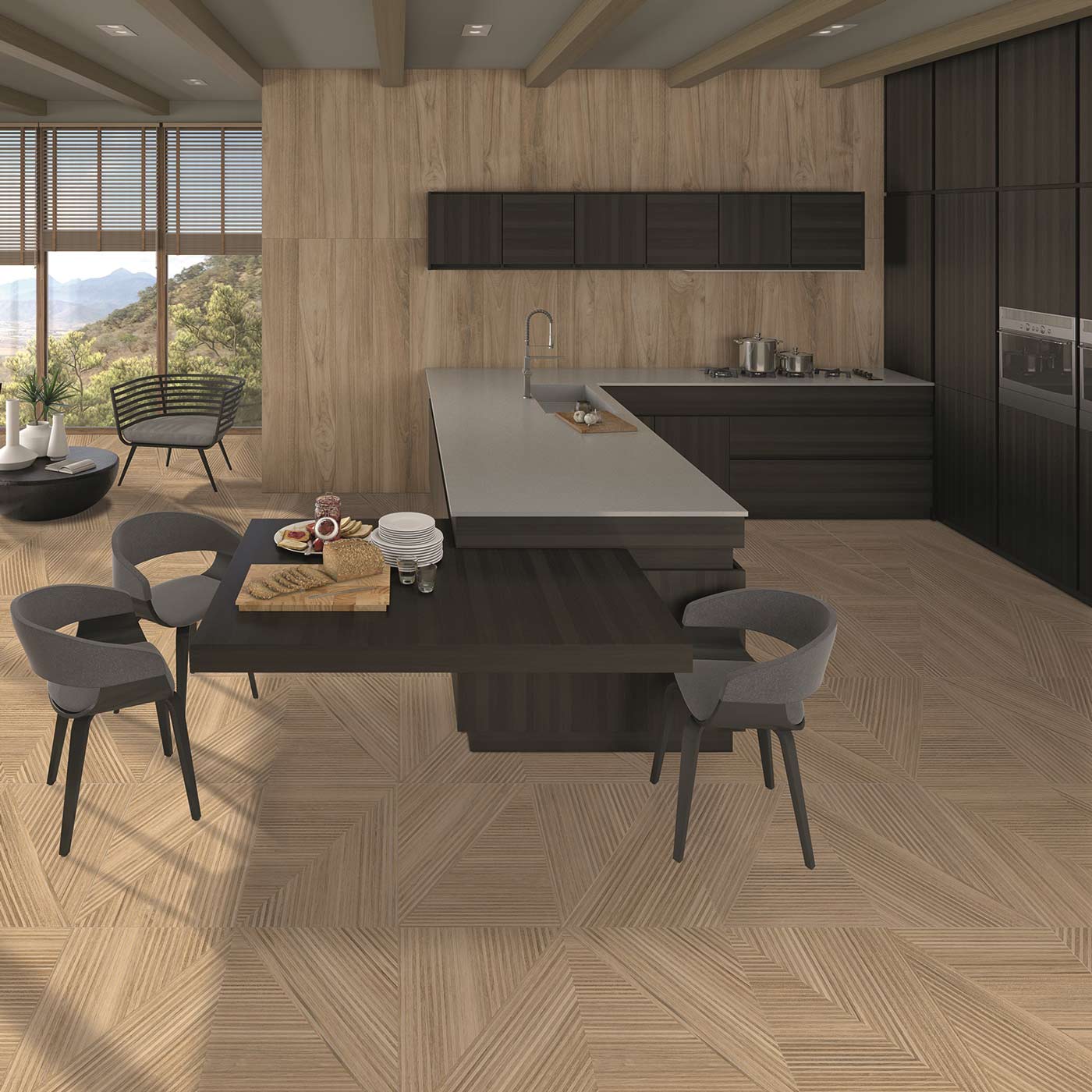 Birch Pattern Wood Effect Porcelain | 80x80cm Vives — Tile.co.uk